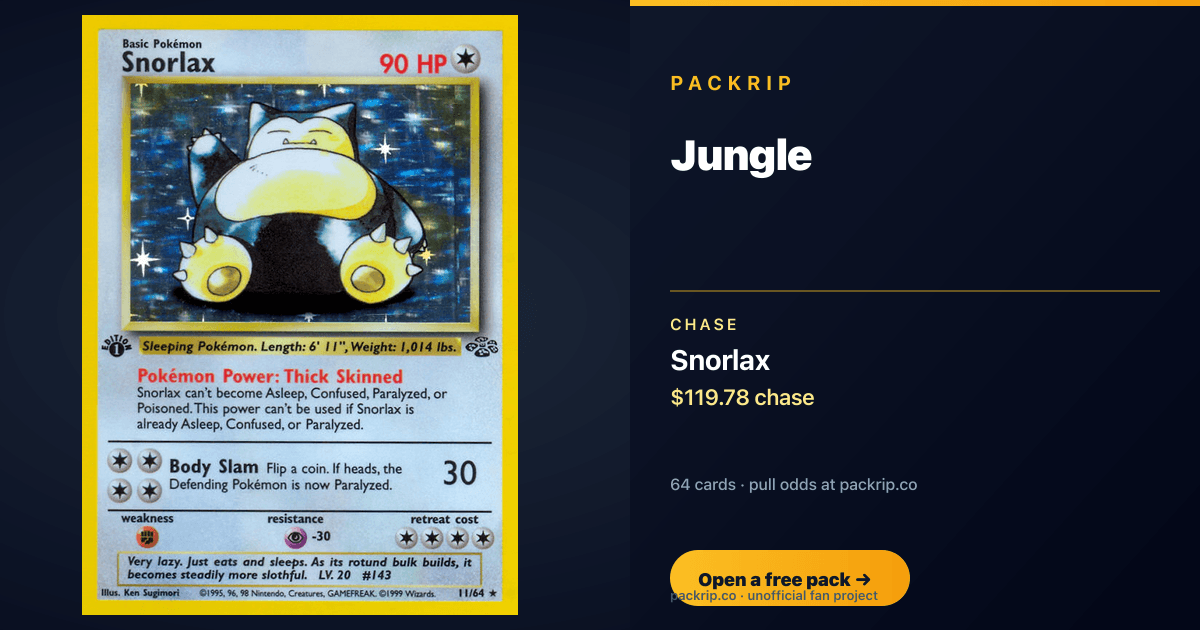 Open Jungle Packs — Pull Odds | PackRip